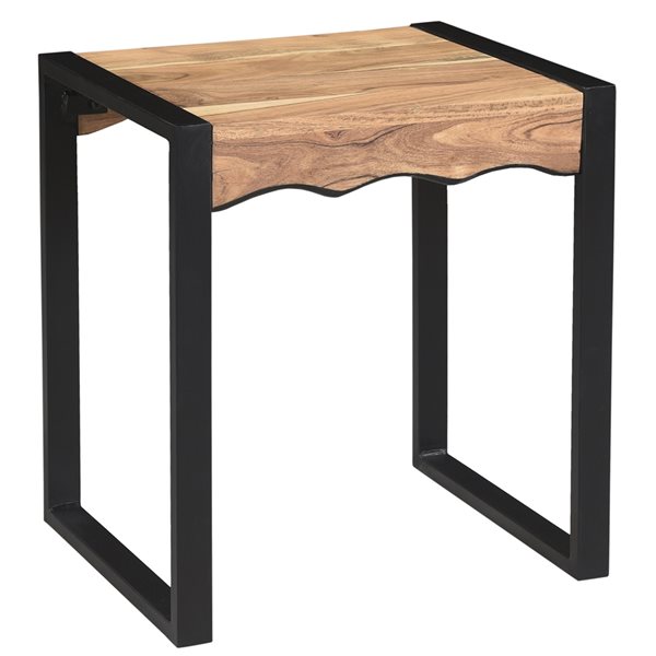 !nspire Natural Solid Wood and Iron Rectangular End Table 501-628NAT | RONA