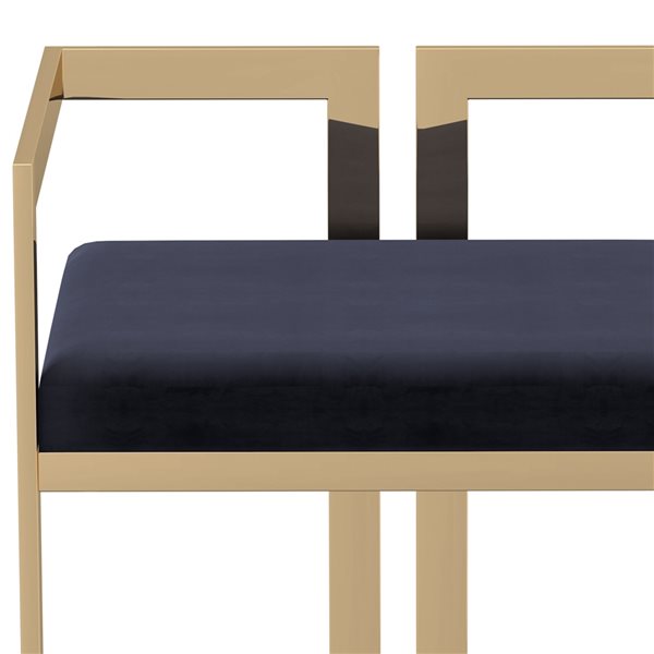 !nspire Black Counter Height (22-in to 26-in) Upholstered Bar Stool | RONA