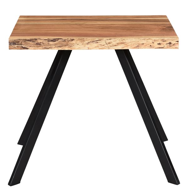 !nspire Natural Rustic Industrial Solid Wood Rectangular End Table 501 ...