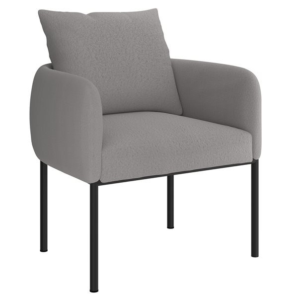 !nspire Modern Grey Bouclé Fabric Accent Chair | RONA