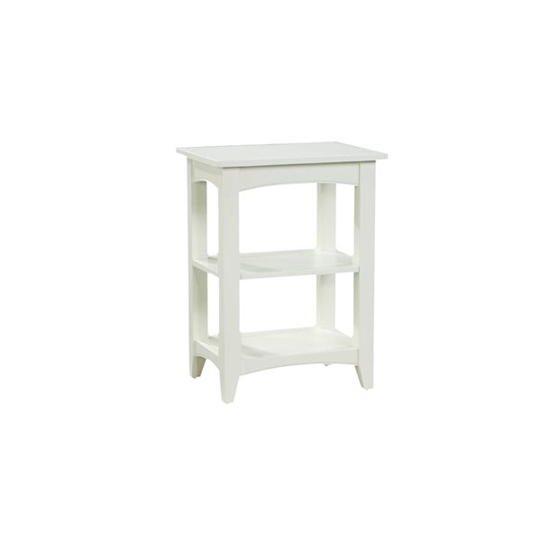 Alaterre Shaker Cottage Ivory Wood Rectangular End Table ASCA02IV | RONA