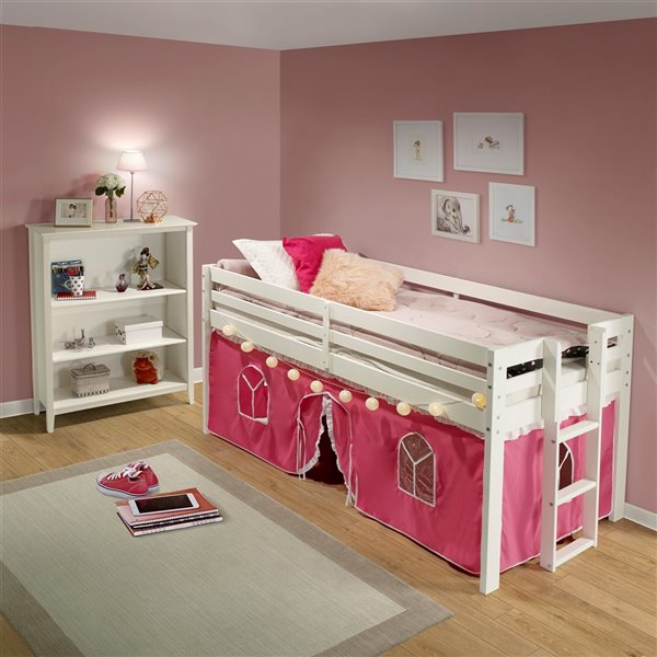 Alaterre Jasper White and Pink Toddler Bed with Tent AJJP00WHATPWH | RONA