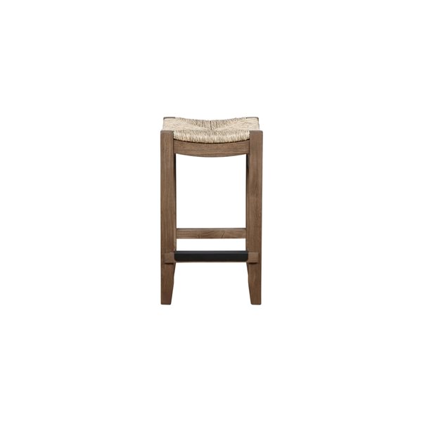 Alaterre Newport Light Amber 26-in Counter Height Stools with Rush ...