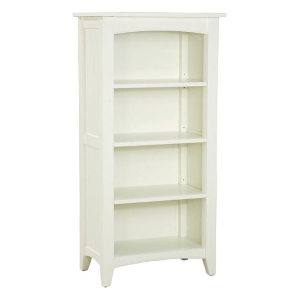 Alaterre Shaker Cottage 4-Shelf Ivory Wood Bookcase ASCA08P0 | RONA