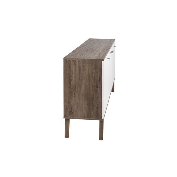 Prepac Milo Drifted Grey/White Pine 4-Door Sideboard DWCBL-1415-1 | RONA