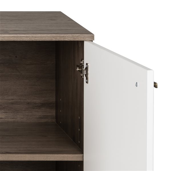 Prepac Milo Drifted Grey/White Pine 4-Door Sideboard DWCBL-1415-1 | RONA
