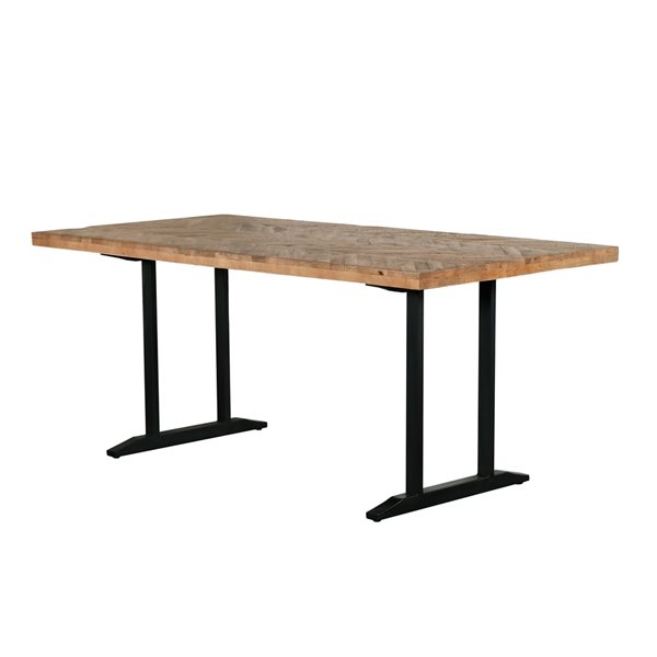 Primo International Kian 72-in Rectangular Wood Dining Table with Metal ...
