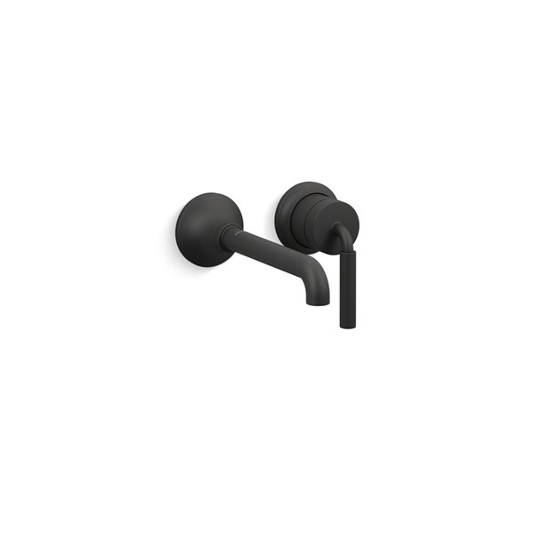 KOHLER Matte Black Tone™Wall-Mount Single-Handle Bathroom Sink Faucet ...