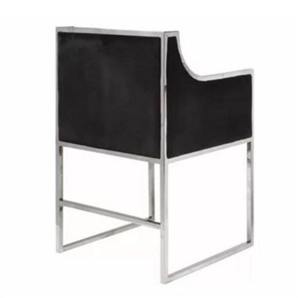 TAKE ME HOME Jack Chrome - Black Fabric Chair - Set of 2 | RONA