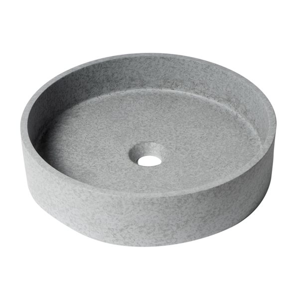 ALFI brand ABCO17R 17" Round Solid Concrete Gray Matte Sink | RONA