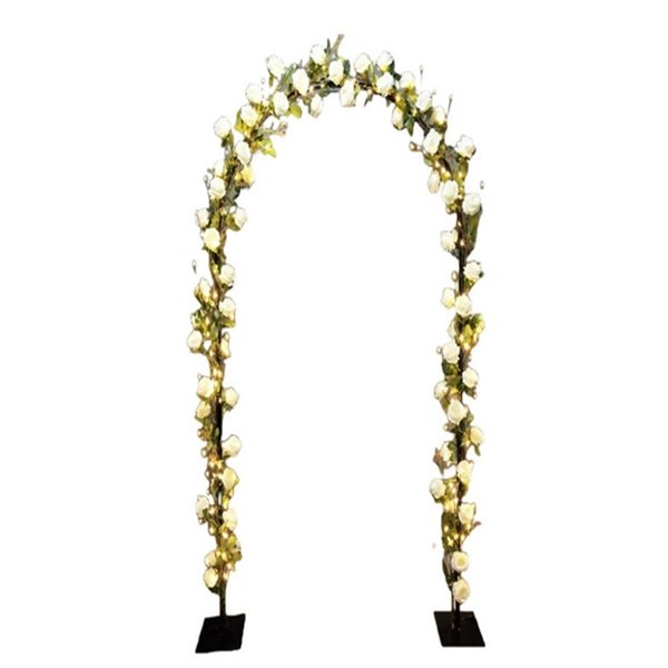 Hi-Line Gift Ltd. 4.25-ft W x 7.5-ft H Rose Arch Garden Arbour with ...