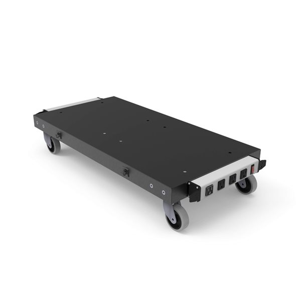 Luxor Modular Charging System 100-lb 4-Wheel Black Steel Double Dolly ...