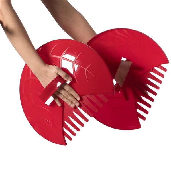 Gardenised 10-in Pair of Red Hand Lawn and Leaf Rakes QI003286.RD | RONA