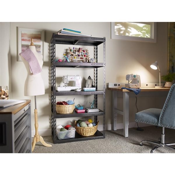 Gladiator 48-in Wide EZ Connect Rack with Five 18-in Deep Shelves ...