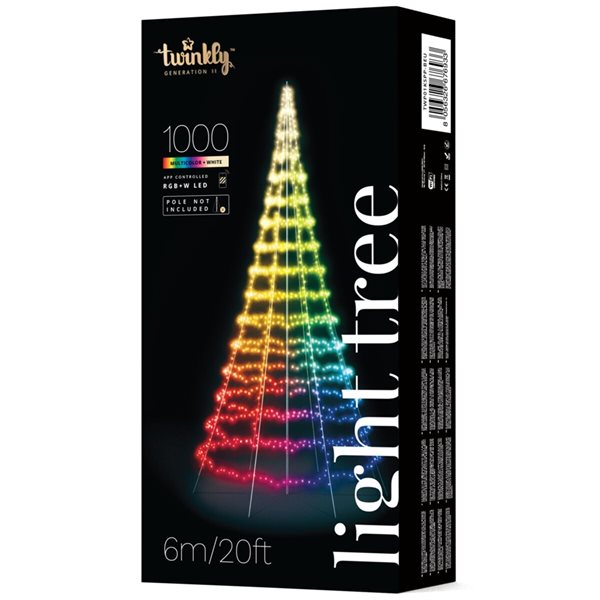 Twinkly 20-ft Freestanding Christmas Tree with Colour Changing LED DTA ...