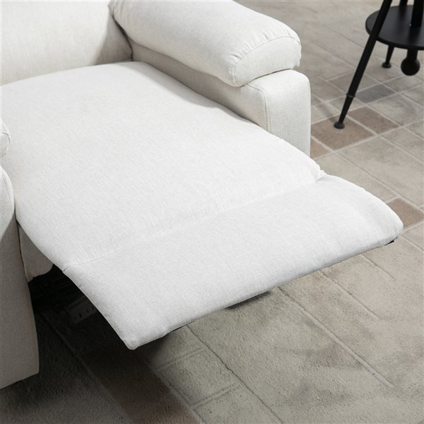 HomCom Cream White Reclining Chair 833-927V00CW | RONA