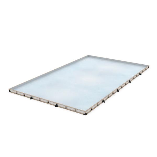 Toja Grid 36-ft x 60-ft Ice Rink Kit with Liner and Puckboards HKY-LG ...