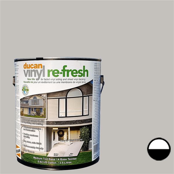 Vinyl Refresh Matte DIY Series Natural Grey Exterior Tintable Paint (3 ...