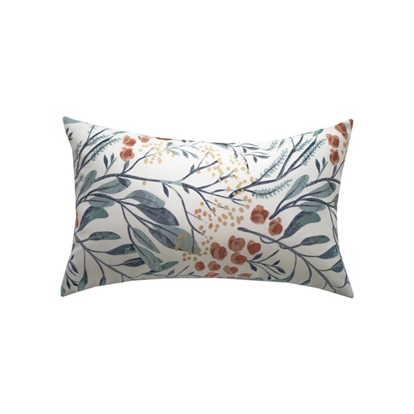 Bozanto Inc Floral Beige Rectangular Lumbar Pillow 08-1402XL/2050 | RONA