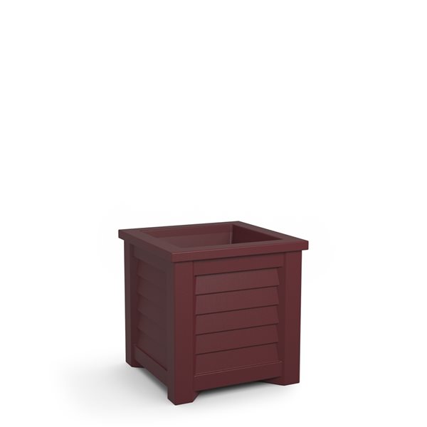 MAYNE Lakeland Outdoor Square Planter Cranberry Red 16-in x 16-in 5866 ...