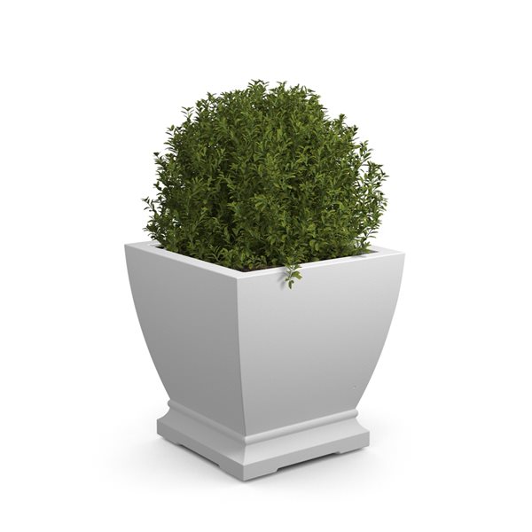 MAYNE Acadia Outdoor Square Planter White 20-in x 20-in 5920-W | RONA