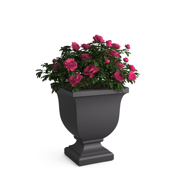 MAYNE Augusta Outdoor Square Planter Graphite Grey 20-in 5893-GRG | RONA