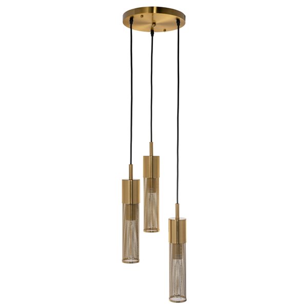Gild Design House Remington Gold Modern/Contemporary 3-Light DEL Large ...