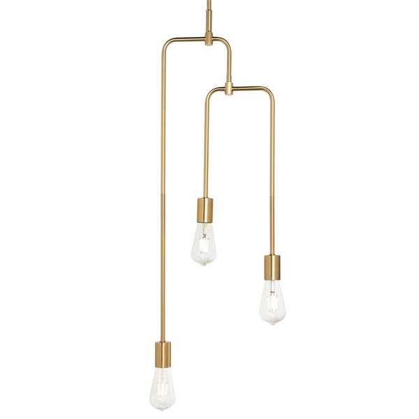 Gild Design House Chandler Gold Modern/Contemporary 3-Light DEL Large ...