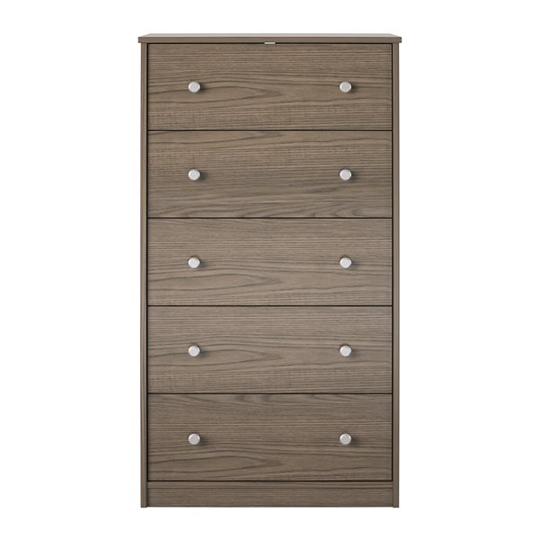 Ameriwood Home Ellwyn Medium Brown 5-Drawer Standard Dresser 1053342COM ...