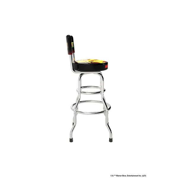 Arcade1UP Mortal Kombat Adjustable Height Upholstered Swivel Bar Stool ...