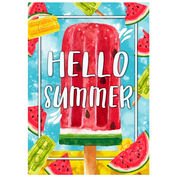 Northlight Hello Summer Popsicle Outdoor Garden Flag 12.5-in x 18-in ...