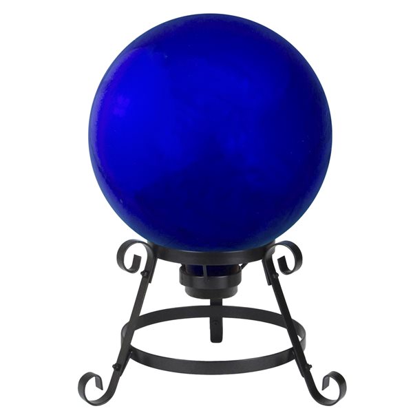 Northlight Blue Mirrored Glass Outdoor Garden Gazing Ball 10-in ...