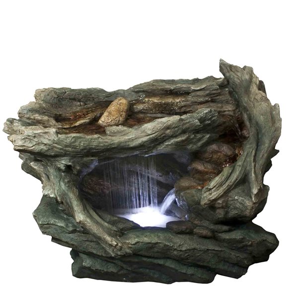 Northlight LED Woodland Grotto with Stones Outdoor Garden Water ...