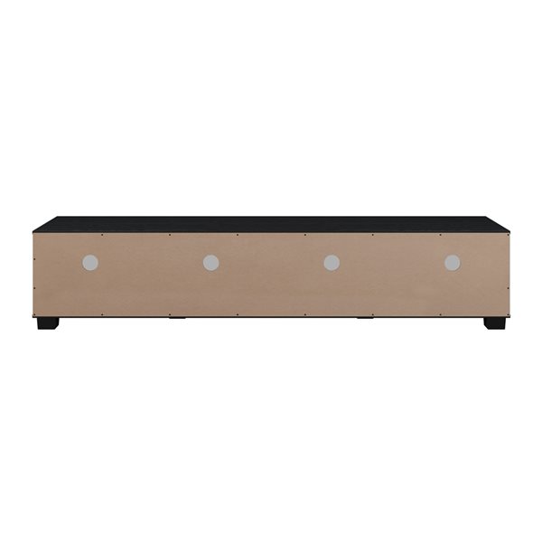 CorLiving Bromley 71-in x 15-in Black Glass Front TV Stand TBR-200-B | RONA