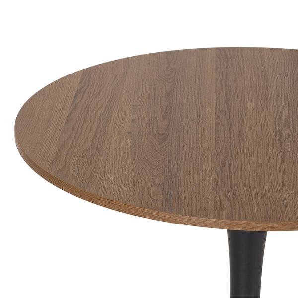 Table bistro ronde Ivo de 28 po en similibois brun par CorLiving DDW ...
