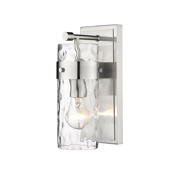 Z-lite Fontaine 4.75-in 1-light Brushed Nickel Traditional Wall Sconce 3035-1V-BN | RONA