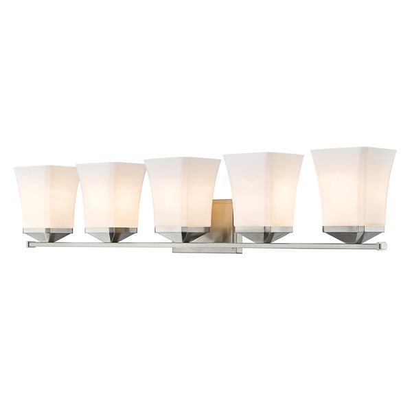 Z-lite Darcy 5-light Nickel Transitional Vanity Light 1939-5V-BN | RONA