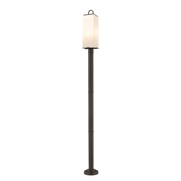 Z-lite Sana 100.25-in Black Hardwired Standard Complete Post Light ...