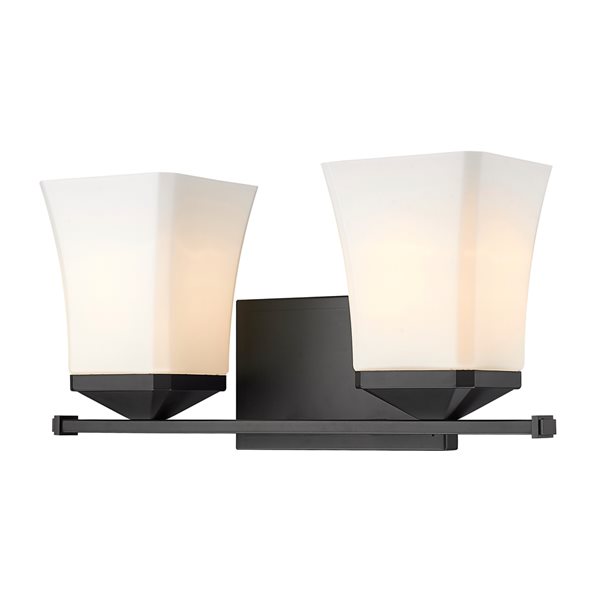 Z-lite Darcy 2-light Black Transitional Vanity Light 1939-2V-MB | RONA