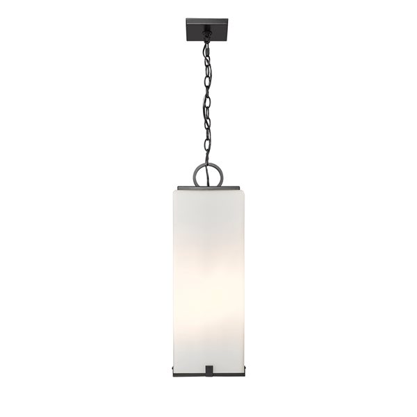 Z-lite Sana Black Modern/contemporary Etched Glass Square Halogen Large ...