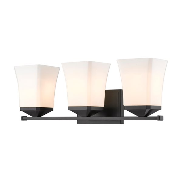 Z-lite Darcy 3-light Black Transitional Vanity Light 1939-3V-MB | RONA