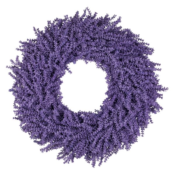 Northlight 28-in Purple Lavender Artificial Floral Spring Wreath ...