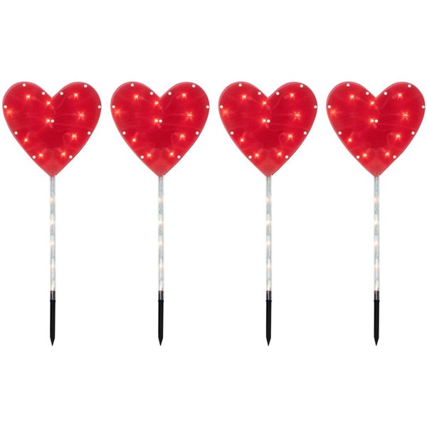 Northlight Red Heart Valentine's Day Pathway Marker Lawn Stakes ...