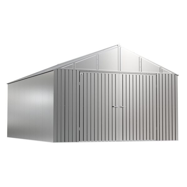 Arrow Elite 12-ft x 16-ft Silver Galvanized Steel Storage Shed EG1216AB ...