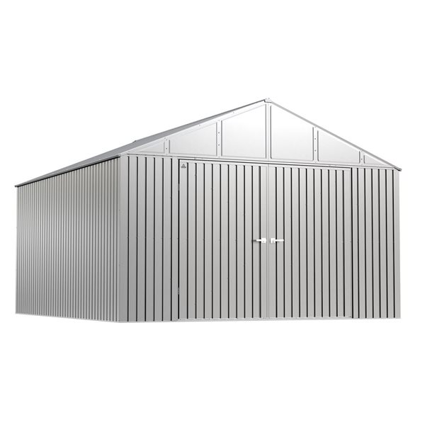 Arrow Elite 12-ft x 14-ft Silver Galvanized Steel Storage Shed EG1214AB ...