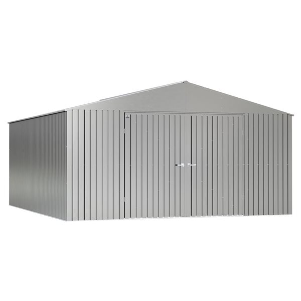 Arrow Elite 14-ft x 16-ft Silver Galvanized Steel Storage Shed EG1416AB ...