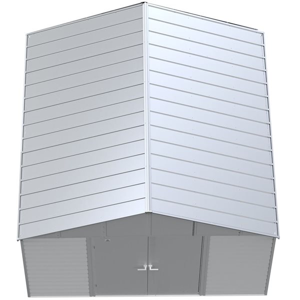 Arrow Select 12-ft x 12-ft Grey Galvanized Steel Storage Shed SCG1212FG ...