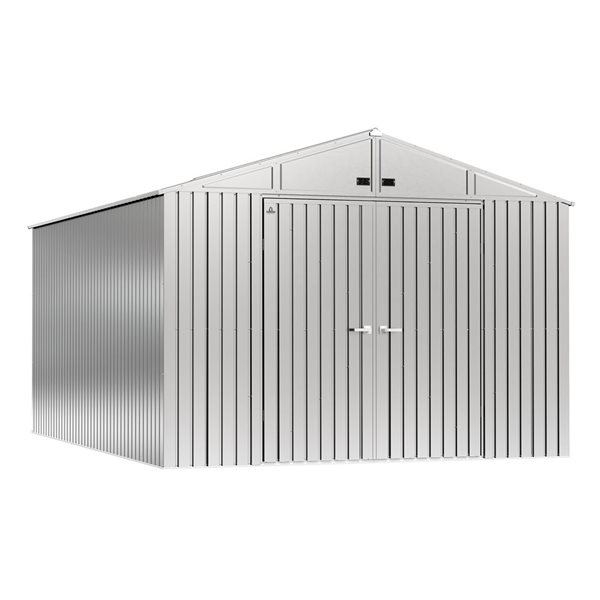 Arrow Elite 10-ft x 14-ft Silver Galvanized Steel Storage Shed EG1014AB ...