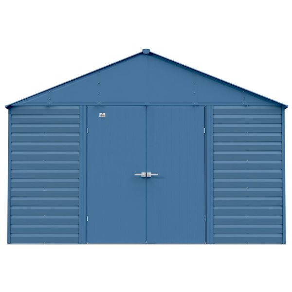 Arrow Select 12-ft x 12-ft Blue Grey Galvanized Steel Storage Shed ...