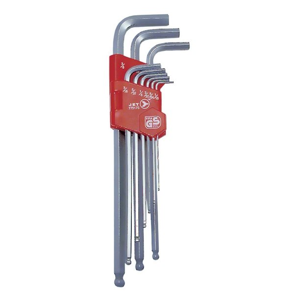 JET 9-Piece SAE Extra Long Ball Nose Hex Key Set 775175 | RONA